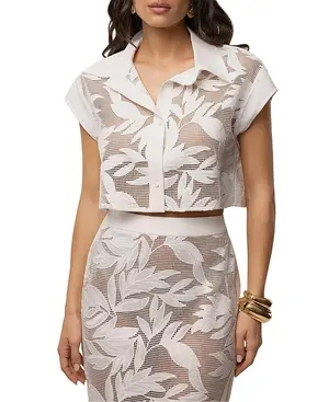 JLUXLABEL Bali Nights Embroidered Top - White