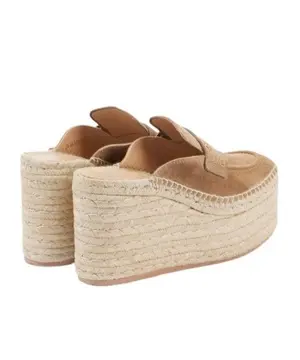 GIANVITO ROSSI Suede Espadrille Wedges