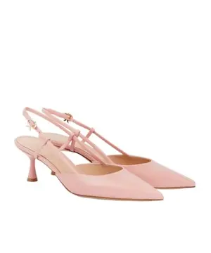 GIANVITO ROSSI Leather Slingback Pumps - Pink