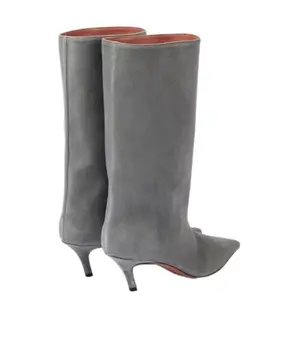 Amina Muaddi Suede Boots