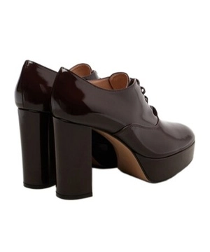GIANVITO ROSSI Lace-up Leather Platform Pumps