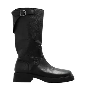 MIISTA Round-head Short Boots - Black