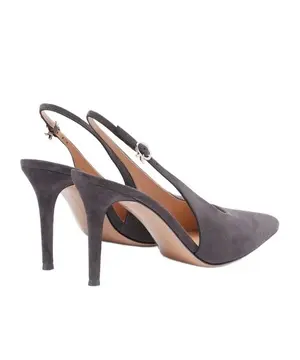 GIANVITO ROSSI Solid Suede Slingback Pumps