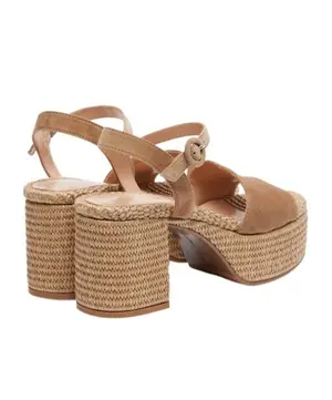 GIANVITO ROSSI Suede Espadrille Wedges