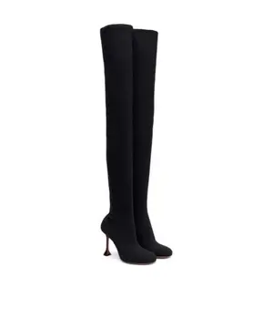 Amina Muaddi Over-the-knee Boots - Black