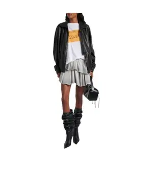 Amina Muaddi Leather Mid-calf Boots