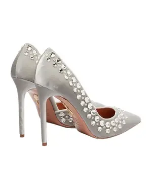 AQUAZZURA Embellished Velvet Pumps