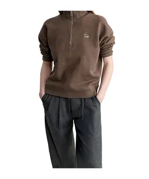 Maison Kitsuné Baby Fox Half Zip Sweatshirt