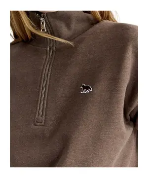 Maison Kitsuné Baby Fox Half Zip Sweatshirt