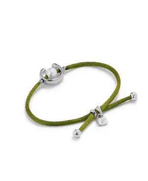 UNODE50 Dark Green Bracelet With Pearl Shell