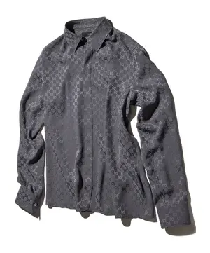 Gucci Gg Jacquard Shirt - Grey