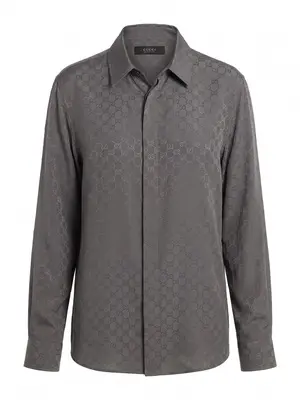 Gucci Gg Jacquard Shirt - Grey