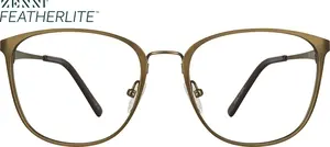 Zenni Square Glasses Flex Titanium Full Rim Frame