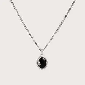 SERGE DENIMES Onyx Serpent Necklace - Silver