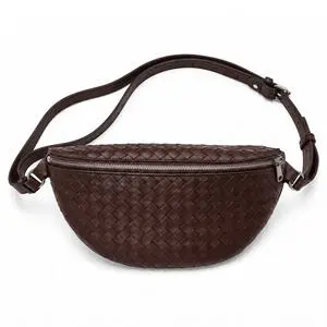 Mauritius Woven Leather Crossbody Bag Parker