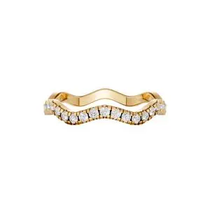 AYA FINE JEWELRY Wren Wavy Diamond Eternity Band In Gold - Yellow