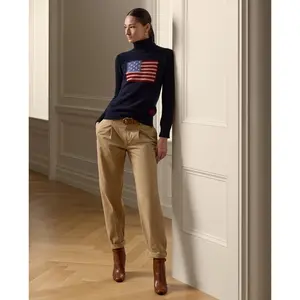 Ralph Lauren Flag Cashmere Turtleneck Sweater