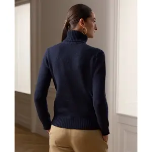 Ralph Lauren Flag Cashmere Turtleneck Sweater