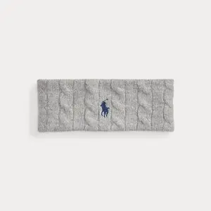 Ralph Lauren Cable-knit Wool-cashmere Headband - Soft Grey