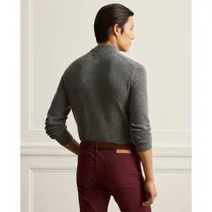 Ralph Lauren Textured Cashmere Quarter-zip Sweater
