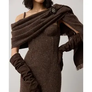 Ralph Lauren Jocey Wool-blend Donegal Tweed Day Dress
