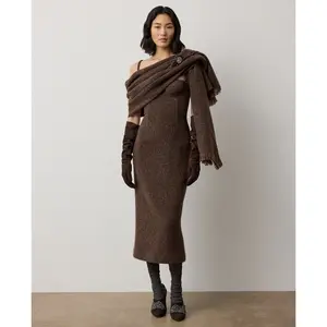 Ralph Lauren Jocey Wool-blend Donegal Tweed Day Dress