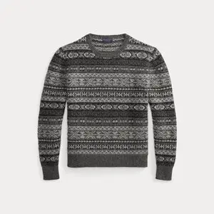 Ralph Lauren Fair Isle Cashmere-blend Sweater - Grey Multi