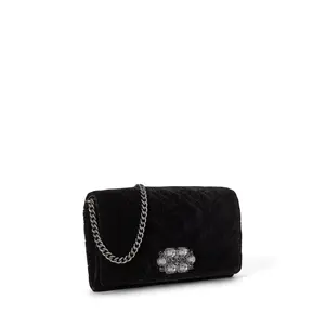 Ralph Lauren Quilted Velvet Medium Adair Ii Crossbody
