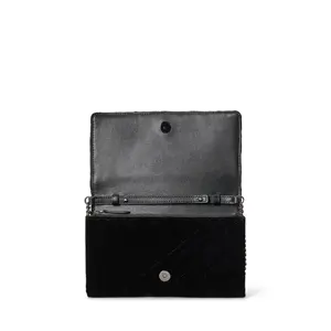 Ralph Lauren Quilted Velvet Medium Adair Ii Crossbody