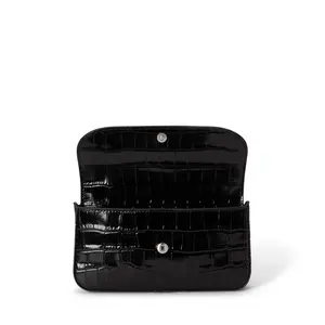 Ralph Lauren Croc-embossed Marcy Crossbody Wallet