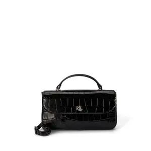 Ralph Lauren Croc-embossed Marcy Crossbody Wallet
