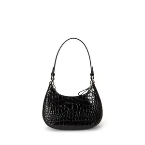 Ralph Lauren Embossed Medium Marcy Zip Shoulder Bag