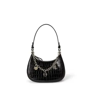 Ralph Lauren Embossed Medium Marcy Zip Shoulder Bag