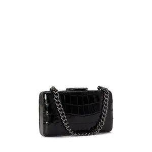 Ralph Lauren Croc-embossed Small Franki Clutch