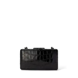 Ralph Lauren Croc-embossed Small Franki Clutch