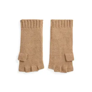 Ralph Lauren Cable Wool-cashmere Fingerless Gloves - Camel