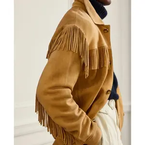 Ralph Lauren Carson Fringe Suede Jacket