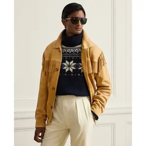 Ralph Lauren Carson Fringe Suede Jacket