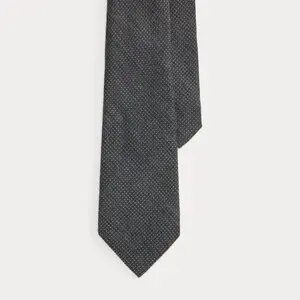 Ralph Lauren Textured Wool-silk-cashmere Tie - Grey