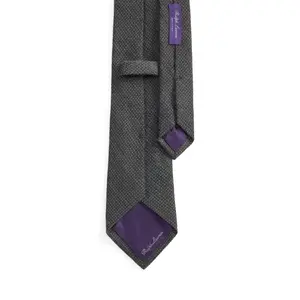 Ralph Lauren Textured Wool-silk-cashmere Neck Tie - Grey