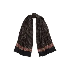 Ralph Lauren Foulard Wool Fringe Scarf
