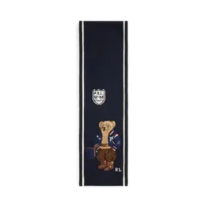Ralph Lauren Polo Bear Graphic Wool-blend Scarf