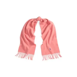 Ralph Lauren Fringe-trim Wool Scarf - Berry