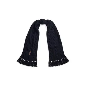 Ralph Lauren Polo Bear Cable-knit Scarf - Navy