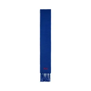 Ralph Lauren Brushed Wool-blend Fringe Scarf - Fall Royal