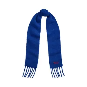 Ralph Lauren Brushed Wool-blend Fringe Scarf - Fall Royal