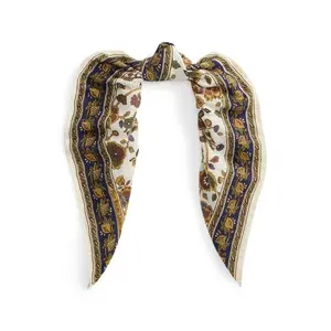 Ralph Lauren Floral Wool-linen Square Scarf