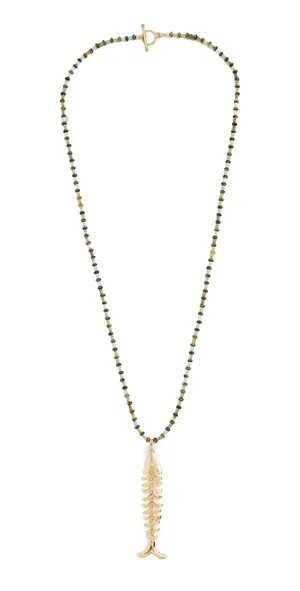 Brinker & Eliza Saltwater Necklace - Gemstone Multi/gold
