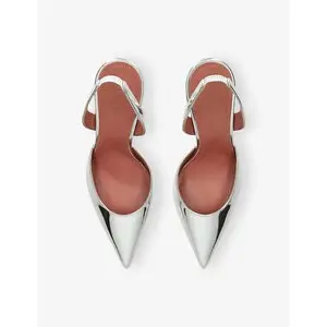 Amina Muaddi Holli 95 Leather Courts