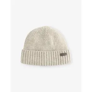 Barbour Carlton Wool-blend Beanie Hat - Light Grey
